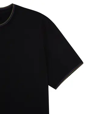 Paul Smith Regular Fit Striped Trim Tee