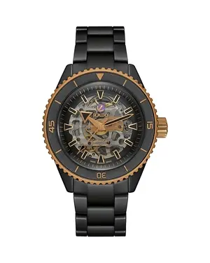 RADO Captain Cook Skeleton Watch, 43mm - Black/black