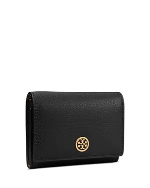 Tory Burch Robinson Leather Business Card Case