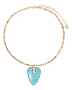 Ettika Solstice Pendant Choker Necklace - Turquoise