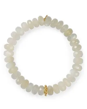 SYDNEY EVAN 14k Yellow Gold Champagne Chalcedony Bracelet - White/gold