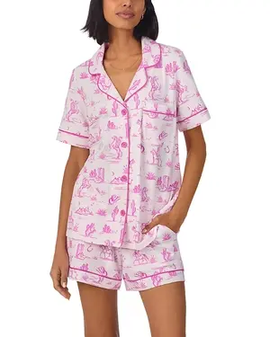 BEDHEAD PAJAMAS Short Sleeve Classic Pajama Set - Cowgirl Toile