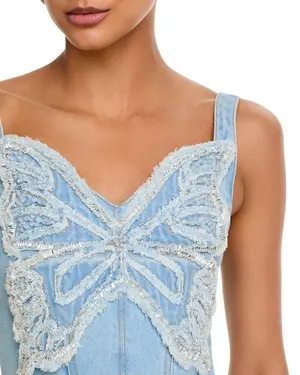 PatBO Camila Coelho Denim Top