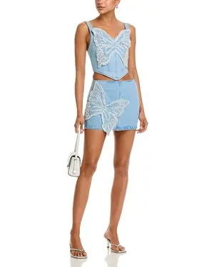 PatBO Camila Coelho Denim Top