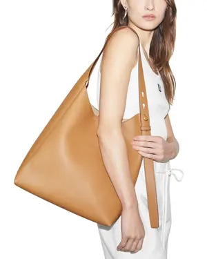 Tory Burch Romy Leather Hobo Bag - Tiramisu Leather