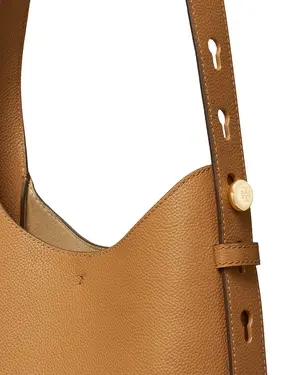 Tory Burch Romy Small Leather Hobo Bag - Tiramisu