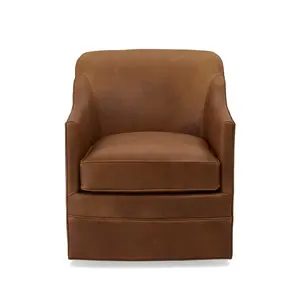 MASSOUD Luella Leather Swivel Chair
