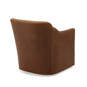 MASSOUD Luella Leather Swivel Chair