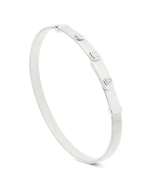 Marco Bicego 18k & Diamond Masai Coil Bangle Bracelet - White Gold