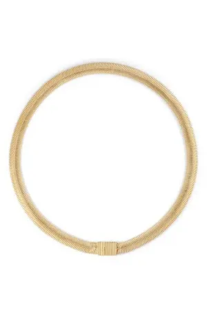 IVI LOS ANGELES Liz Herringbone Chain Necklace - Yellow Gold