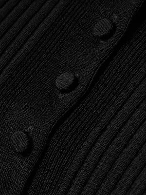 Proenza Schouler Ribbed-knit Cardigan With Smooth Panelled Contrast