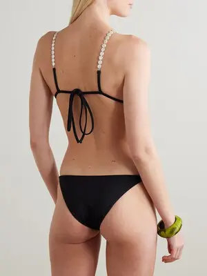 SARA CRISTINA Pearl-embellished Bikini