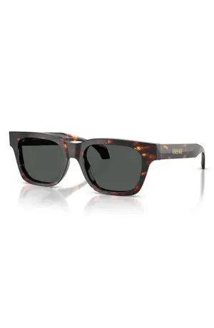 Versace 52mm Square Sunglasses - Havana/dark Grey