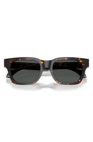 Versace 52mm Square Sunglasses - Havana/dark Grey