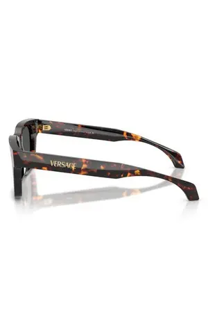 Versace 52mm Square Sunglasses - Havana/dark Grey