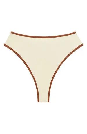 MONTCE Paula Contrast Binding High-waist Bikini Bottom