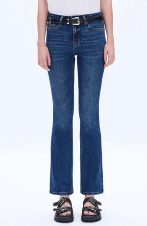 BAYEAS High-waist Bootcut Jeans - Deep Sea