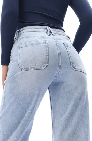 BAYEAS Jess Seamed High-waist Straight Leg Jeans - Light Blue