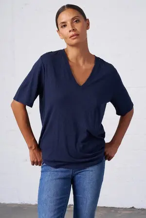 Franne Golde V Neck Tops