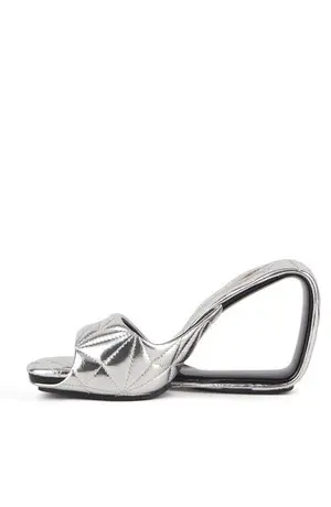 United Nude Mobius Hi Puffy Sandals - Silver Puffy
