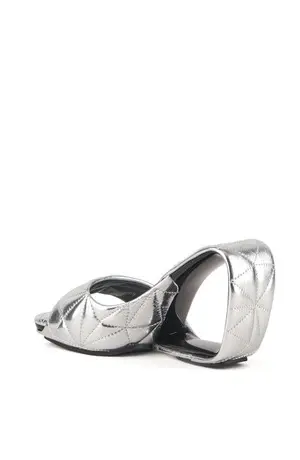United Nude Mobius Hi Puffy Sandals - Silver Puffy