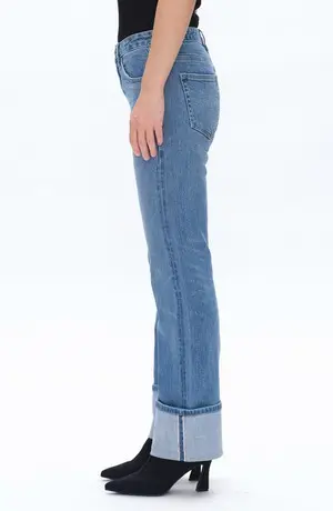 BAYEAS Deep Cuff Straight Jeans