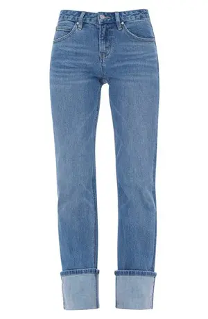 BAYEAS Deep Cuff Straight Jeans
