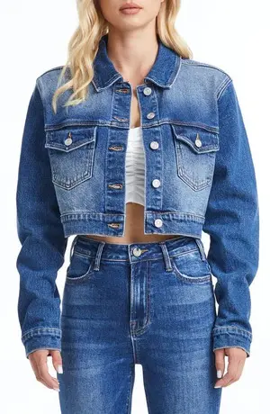 BAYEAS Trucker Denim Jacket - Blue Alice