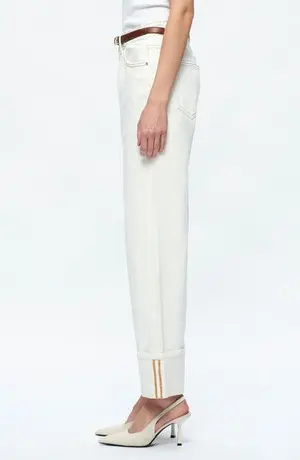 BAYEAS Michelle Deep Cuff Straight Jeans
