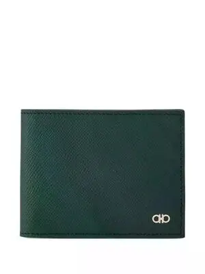 FERRAGAMO Gancini Bi-fold Wallet - Green