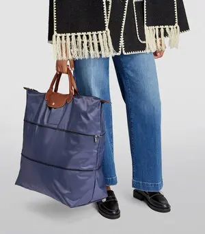 Longchamp Expandable Le Pliage Original Travel Bag - Navy