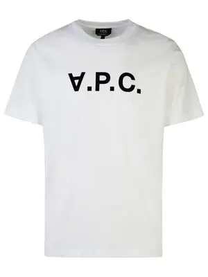A.p.c. Logo T-Shirt Blancdarknavy