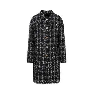 Giambattista Valli Checked Bouclé Coat - Black