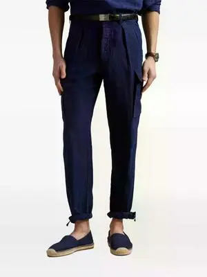 Polo Ralph Lauren Linen Cargo Trousers - Blue