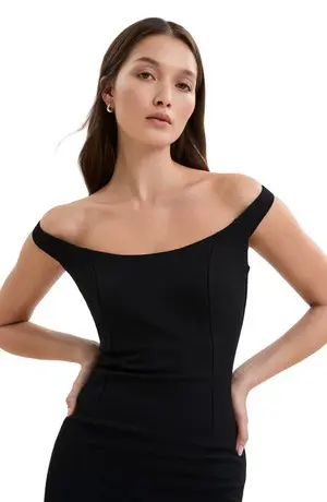 MARCELLA Calla Off-the-shoulder Sheath Dress