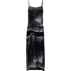 CALLAS MILANO Angie Camisole Midi Dress - Black