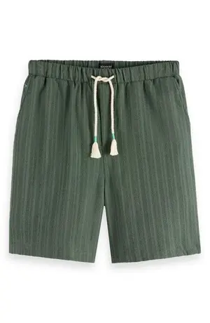 Scotch & Soda Striped Drawstring Shorts - Thyme