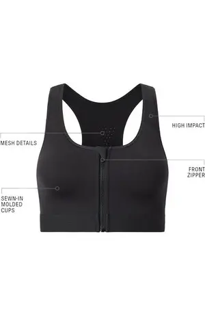 FABLETICS Front Zip High Impact Sports Bra