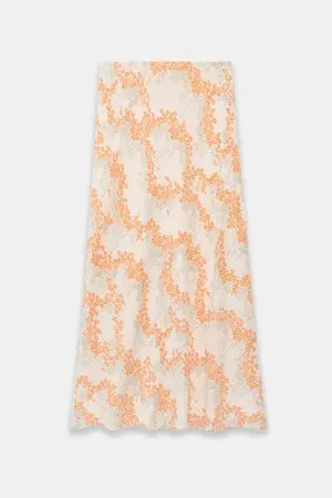 Mint Velvet Floral Print Midi Slip Skirt