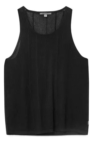 John Varvatos Ruiz Summer Sleeveless Sweater - Black