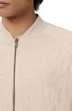 John Varvatos Evie Tonal Embroidered Bomber Jacket