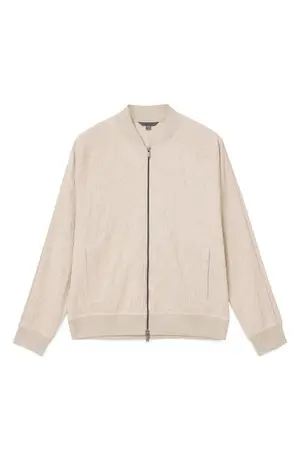 John Varvatos Evie Tonal Embroidered Bomber Jacket