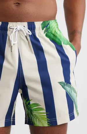 MAVRANS Striped Swim Trunks