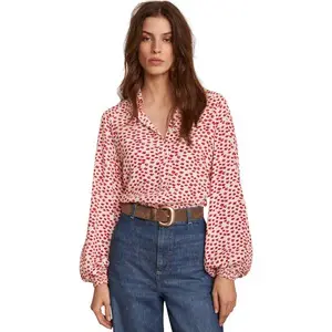 Mint Velvet Lip Print Crop Shirt
