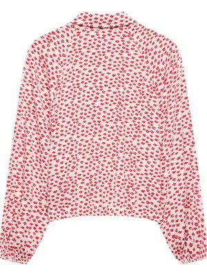 Mint Velvet Lip Print Crop Shirt