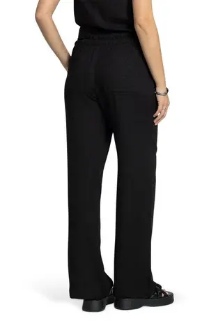 THREAD & SUPPLY Arcadia Drawstring Wide Leg Pants - Black