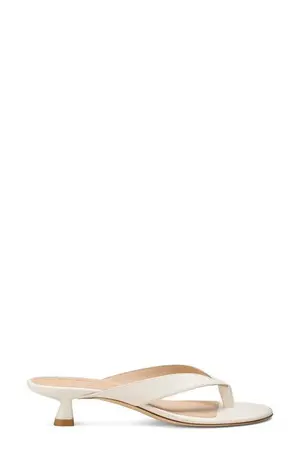 STUART WEITZMAN Rio Kitten Heel Sandal - Cream