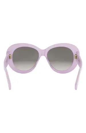 Celine Triomphe 55mm Gradient Butterfly Sunglasses - Shiny Lilac / Gradient Brown