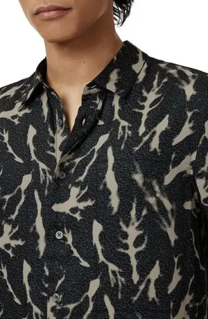 John Varvatos Ross Abstract Button-up Shirt