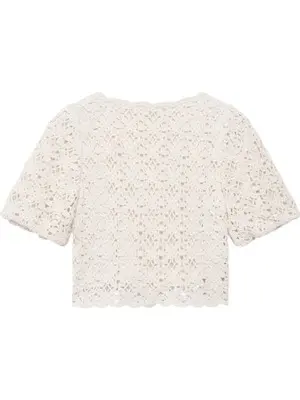 Mint Velvet Crochet Knit Top
